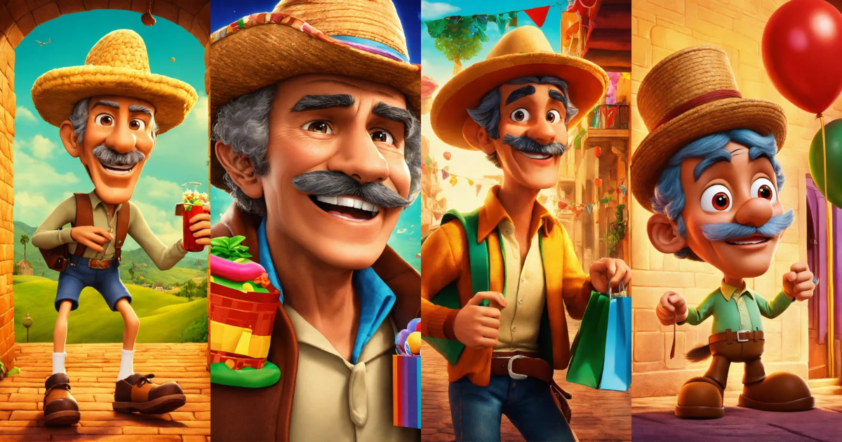 Lexica - Don Ramon caminando hacia una fiesta mexicana, con estilo de ...