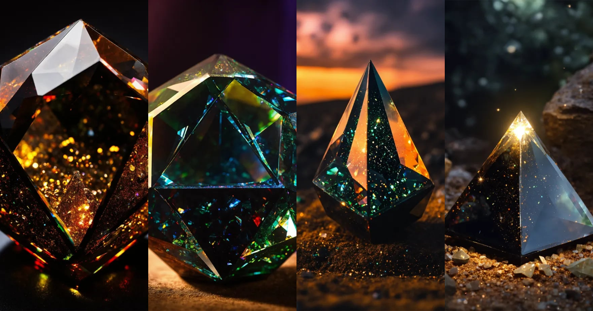 Lexica - Black magic crystal that has little white dots in it