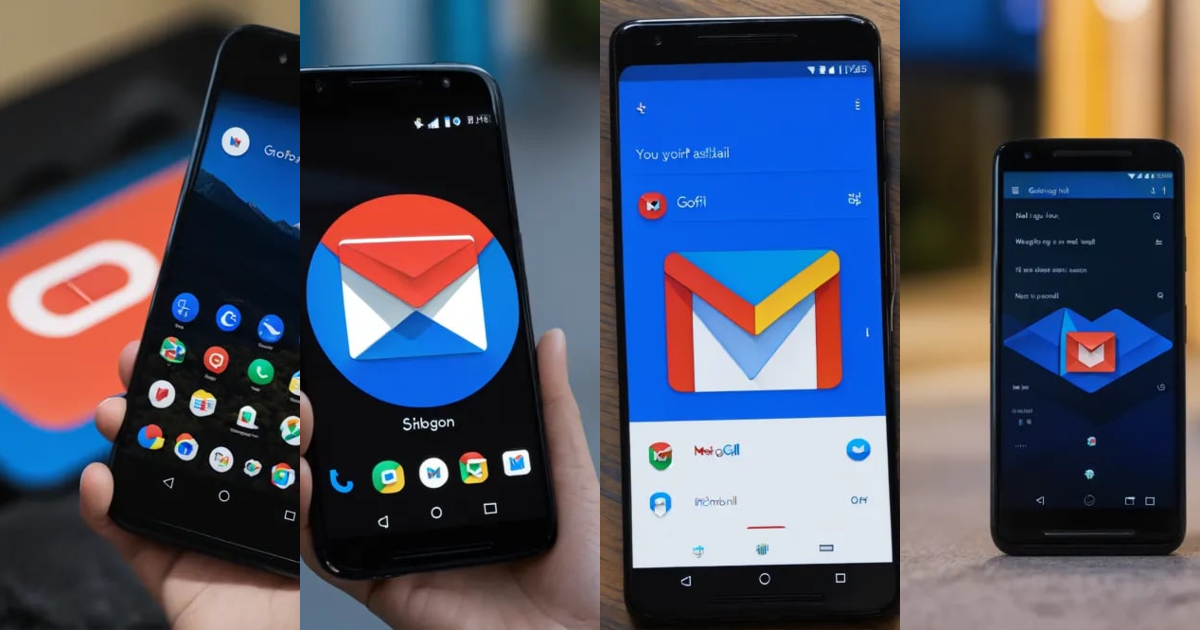 Lexica - Gmail material design black blue phone