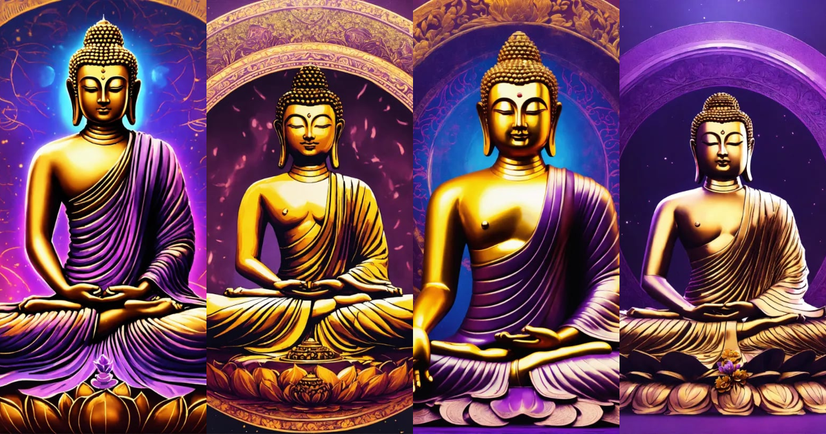 Lexica - Centered detailed portrait of buddha in meditation position ...