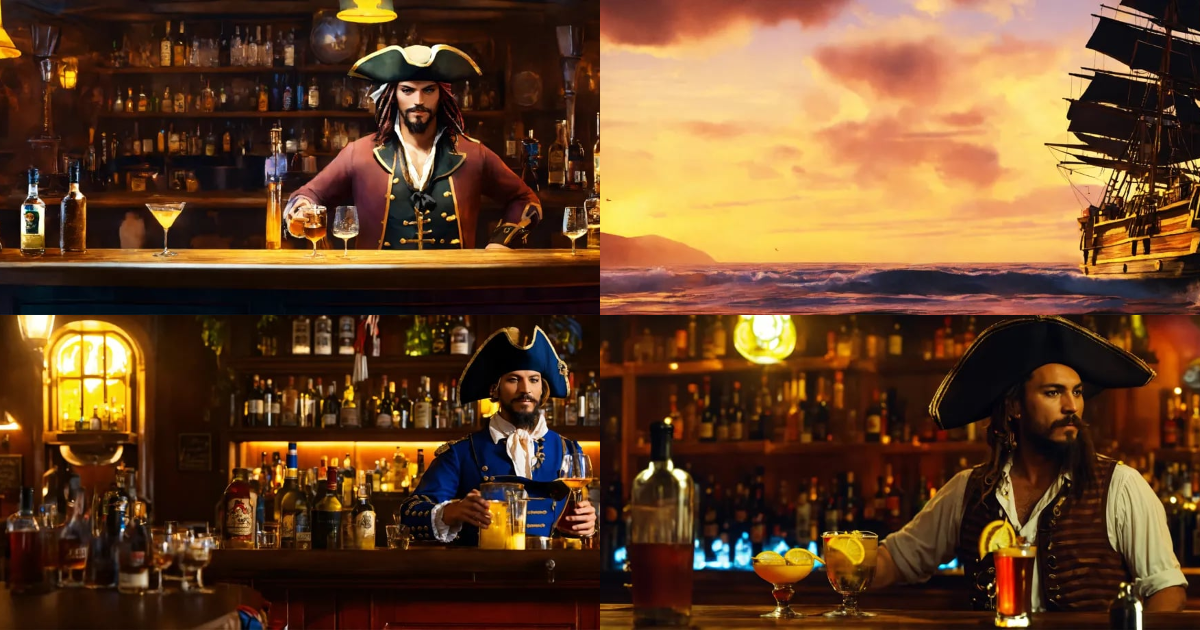 Lexica - Pirate Bartender, 8k