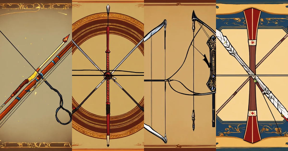Lexica - Regular bow and arrow, single bow and arrow on pull string ...
