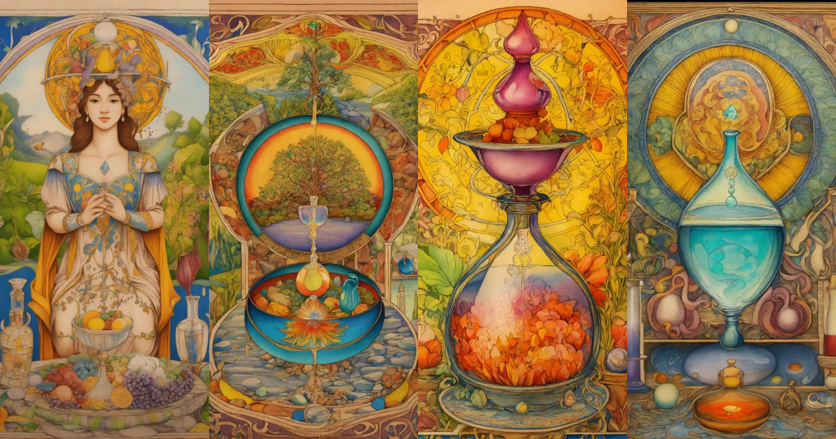 Lexica - Elexir of Life Drawing imitation of a 15th century alchemical ...