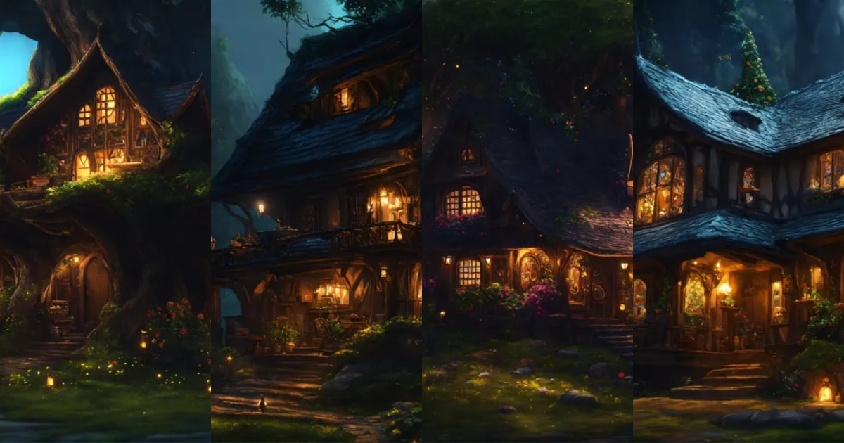 Lexica - Epic beautiful shot of a ultra detailed ultra cozy house of ...