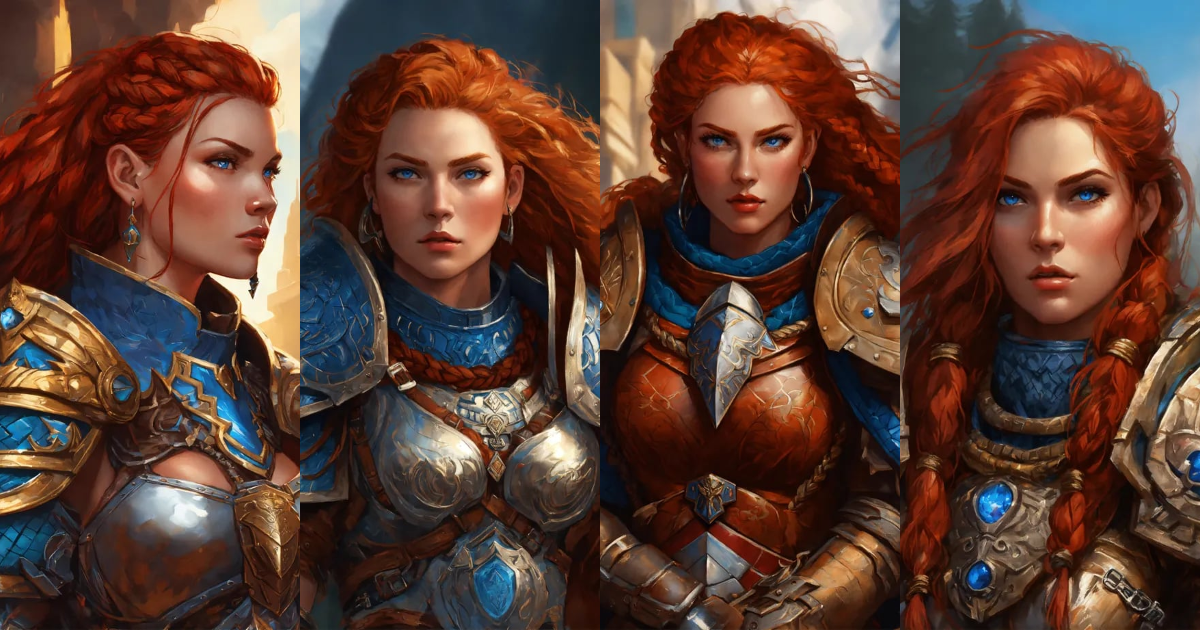 Lexica - A strong rugged woman in intricate armor, highly detailed ...