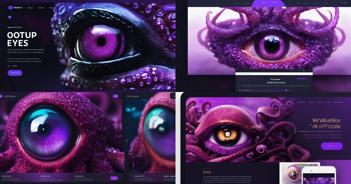 Lexica - Beautiful landing page website design of a close up of an art ...