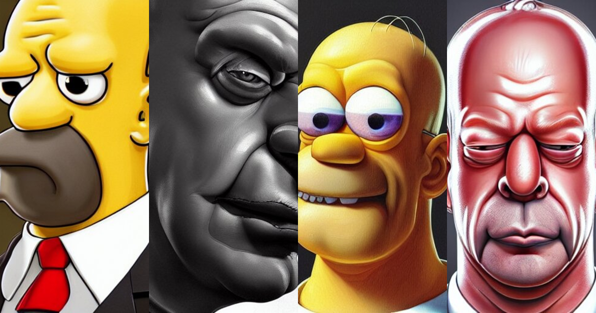 Lexica - A masterpiece portrait of Homer Simpson. Very detailed eyes ...