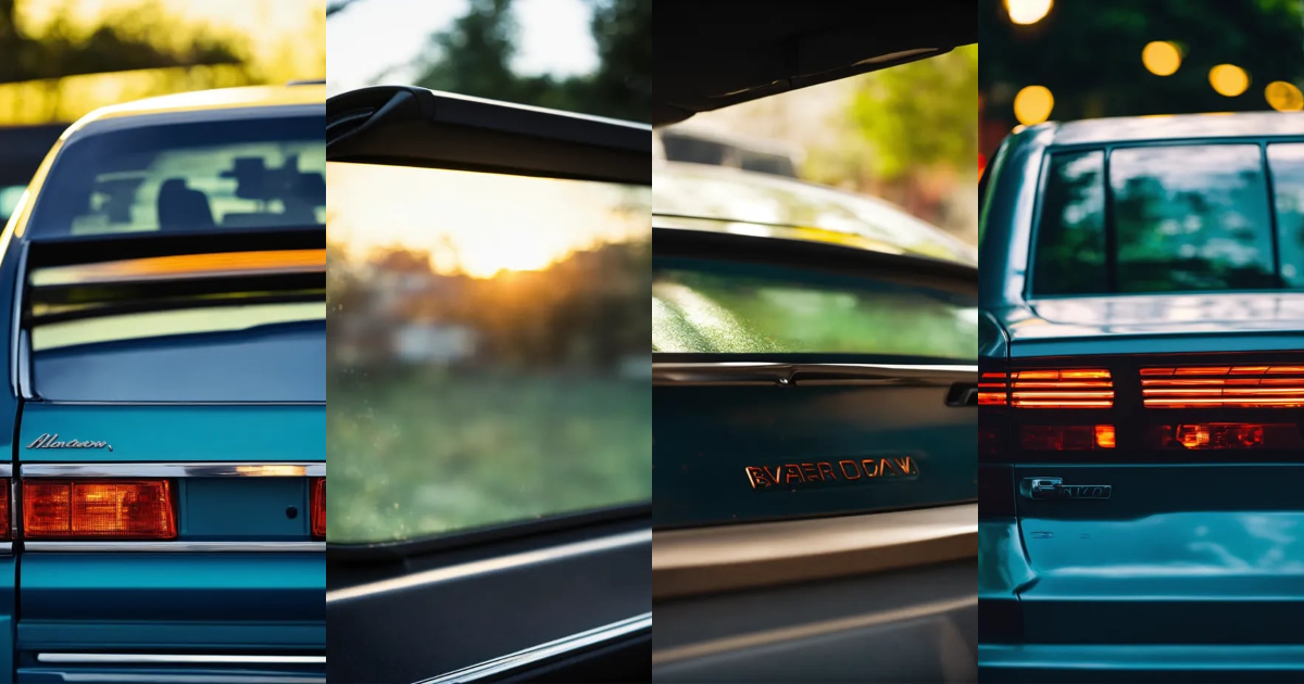 Lexica - Back of a car rear window close up