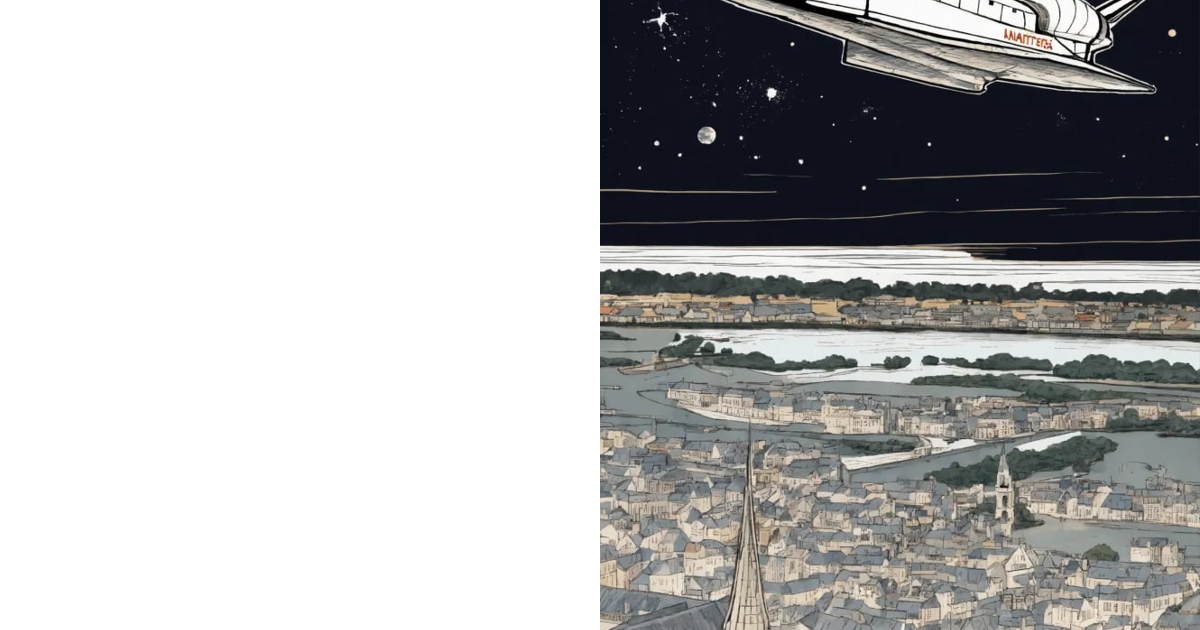 Lexica - Space shuttle flying in the skies of Nantes; above the Loire ...