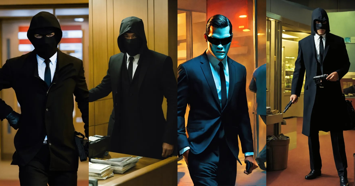 Lexica - Some men in black masks robbed the bank