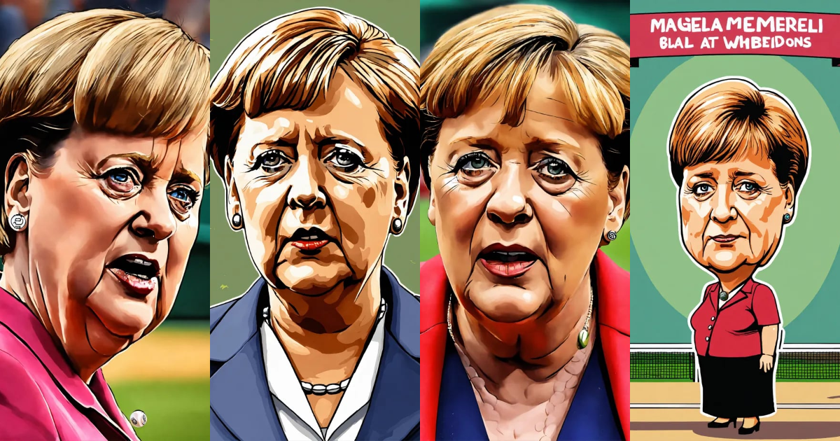 Lexica - Angela Merkel dropped the ball at Wimbledon. caricature ...