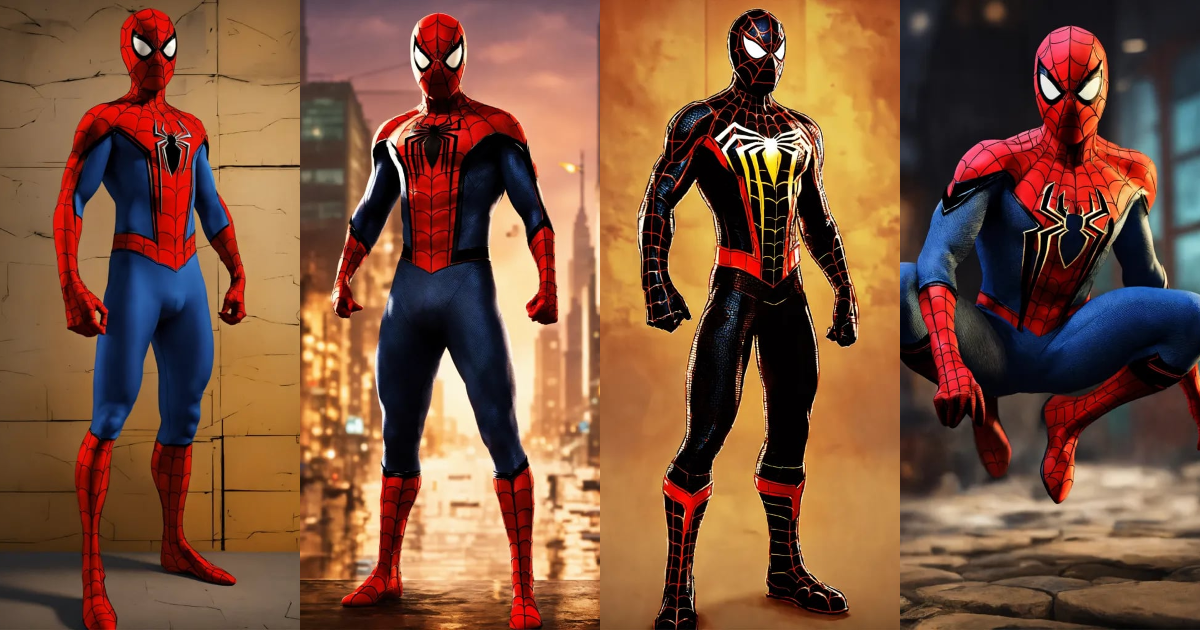 Lexica - Spiderman in 1800, 2D render, full-body view