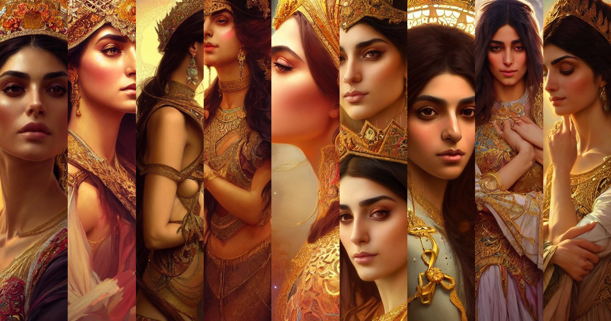 Lexica - Beautiful portrait of a persian princess who is an architect ...