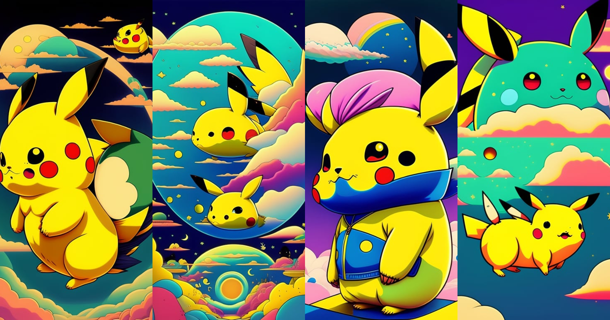 Lexica - PIKACHU chiho aoshima artwork, Style of 90's vintage anime ...