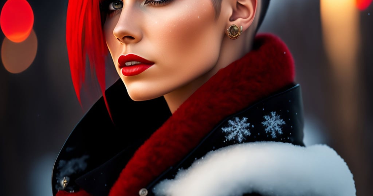 Lexica - Highly detailed photo realistic,Postpunk girl, Mohawk haircut ...