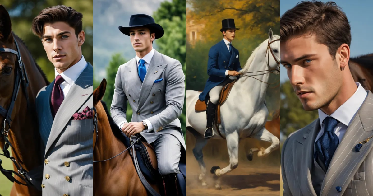 Lexica - A young Italian male sportsman in light grey pinstripe double ...