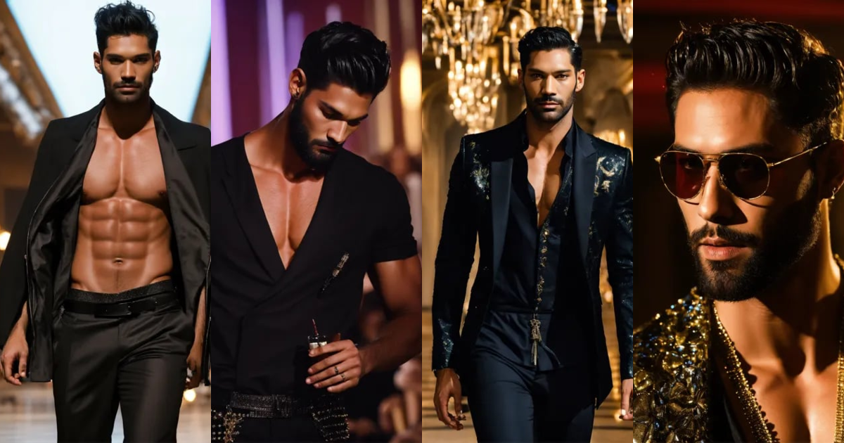 Lexica - Lucifer, the sinfully good-looking man, runway superstar model ...