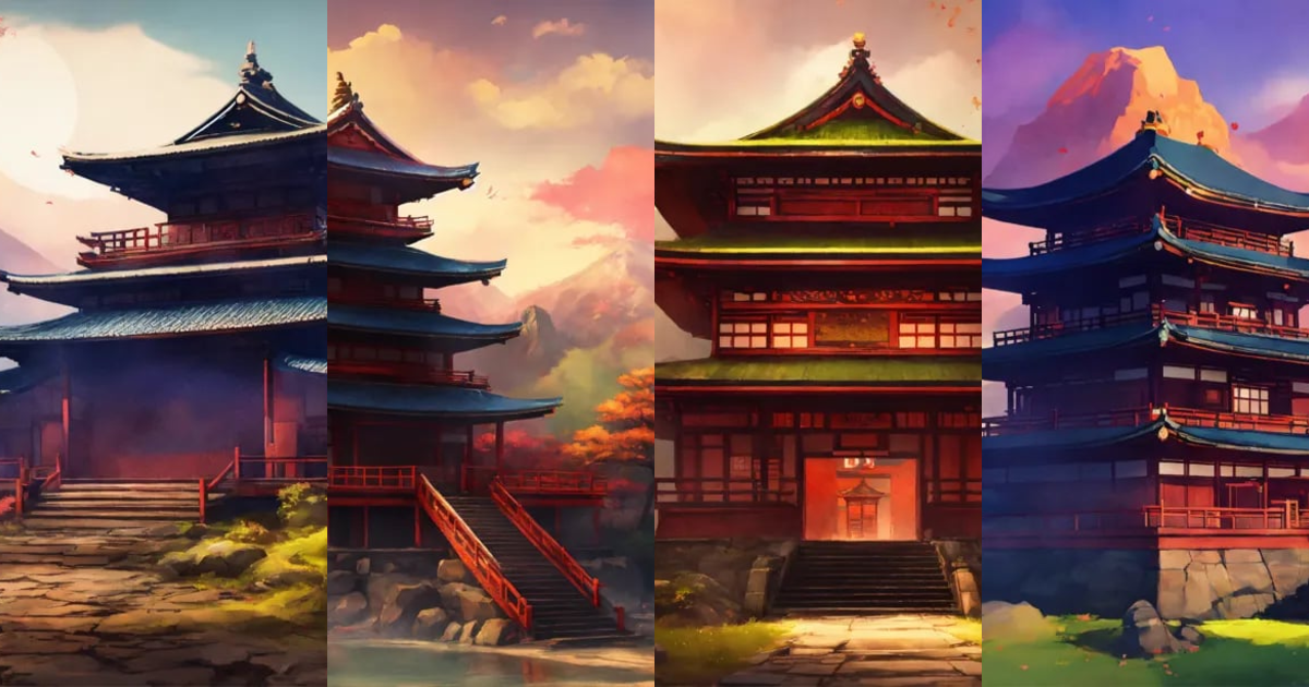 Lexica - Gloomy Japanese ancient temple in the mountains, game art ...