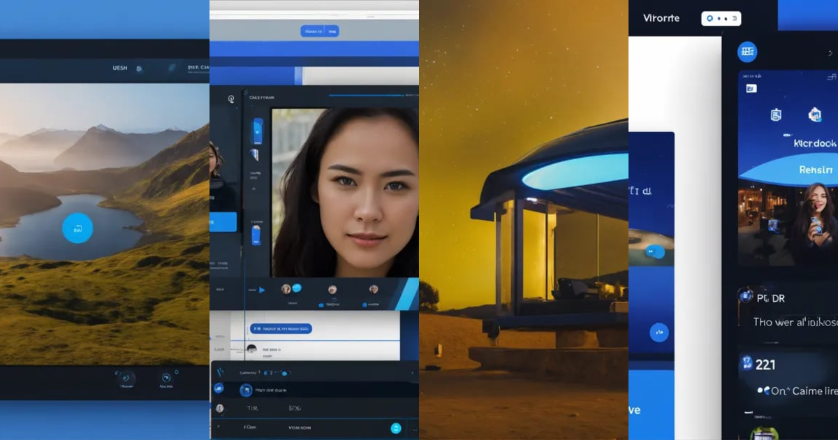 Lexica - Zoom call, ux/ui, blue, black