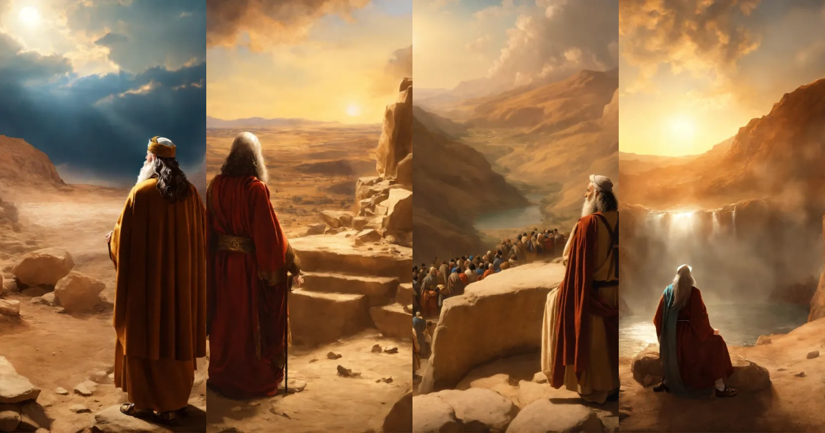 Lexica - View from the back of prophet Moses talking to GOD