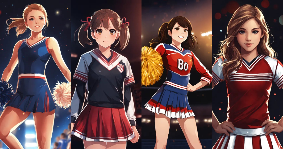 Lexica Girl Cheerleader Wearing A Cheerleading Uniform Standing