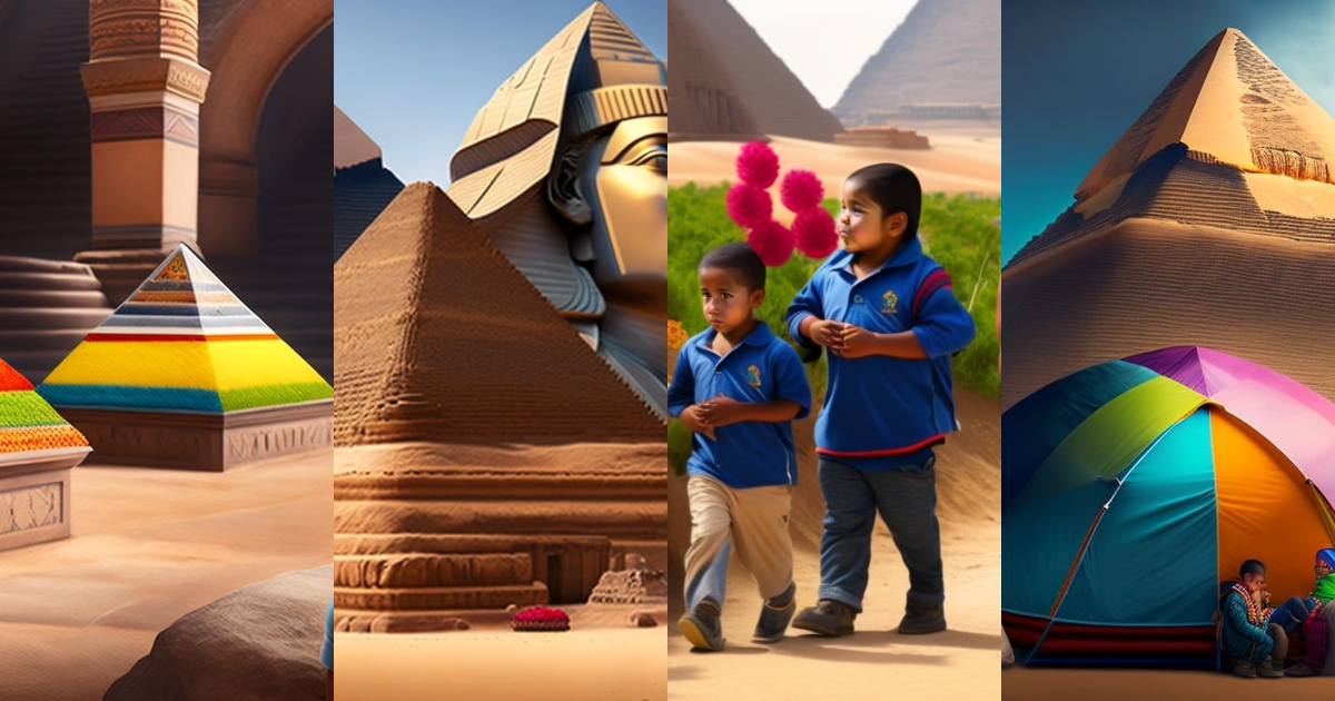 Lexica - A school trip to the pyramids of Giza, and there is a flower ...