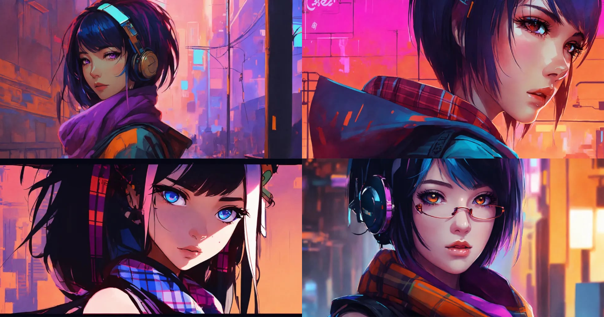 Lexica - Futuristic anime portrait of a sewer emo punk beautiful geisha ...
