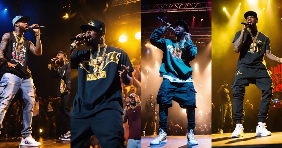 Lexica - Full body shot black battle rapper "Daylyt" rapping battling ...