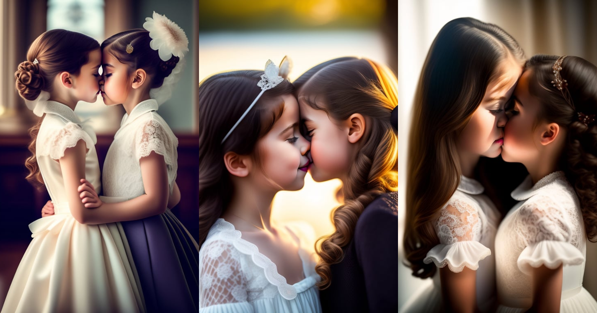 Lexica Beautiful Photo Realistic Picture Of Two Ten Year Old Girls