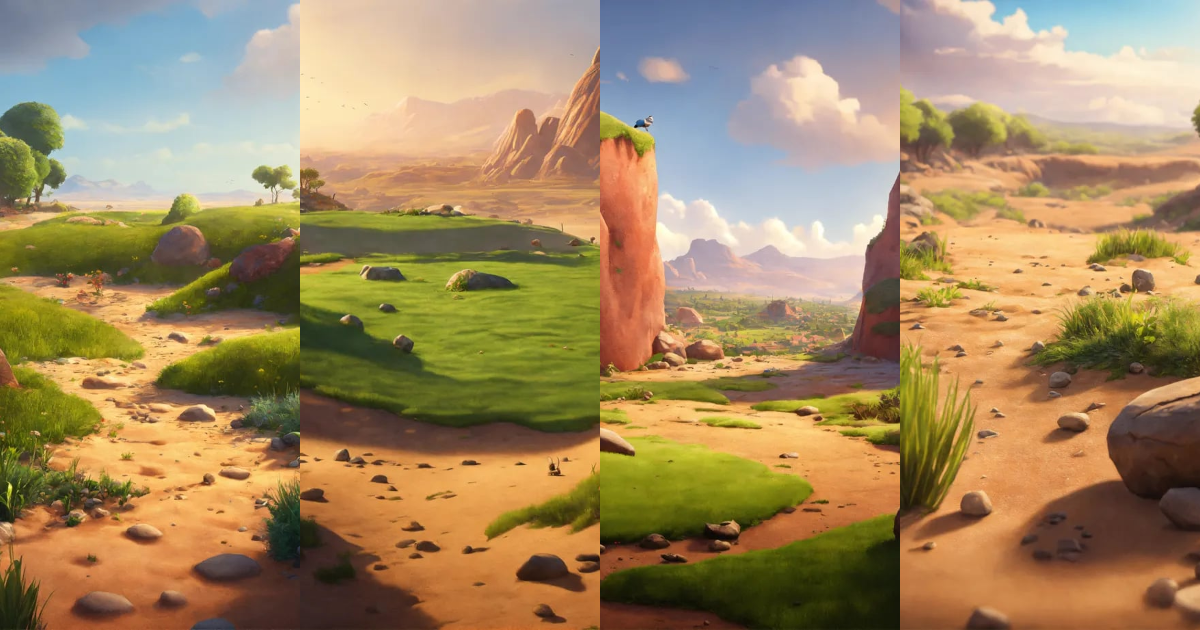 Lexica - A poor land fill with grass, sand, a few small rocks on the ...