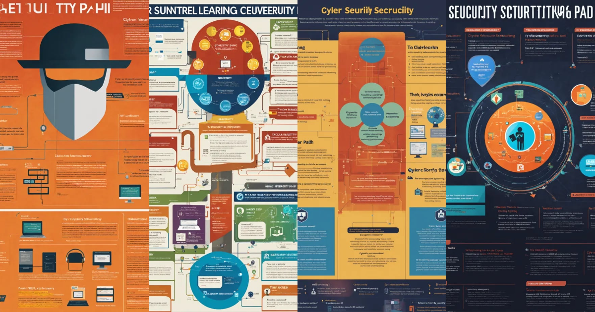 Lexica - Hacker themed poster showing cyber security learning path