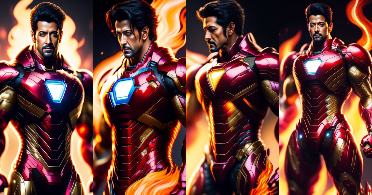 Lexica - Full body potrait of super muscular ripped body Hrithik Roshan ...