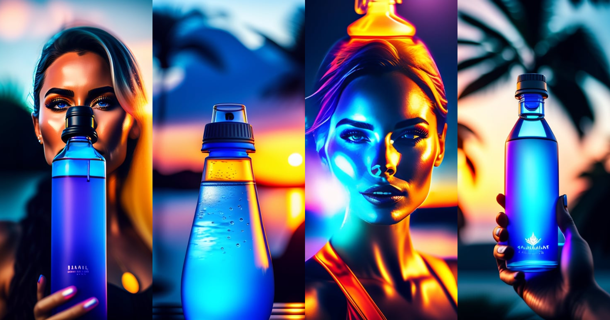 Lexica - Amazing beautiful woman drinking bottled water standing ...