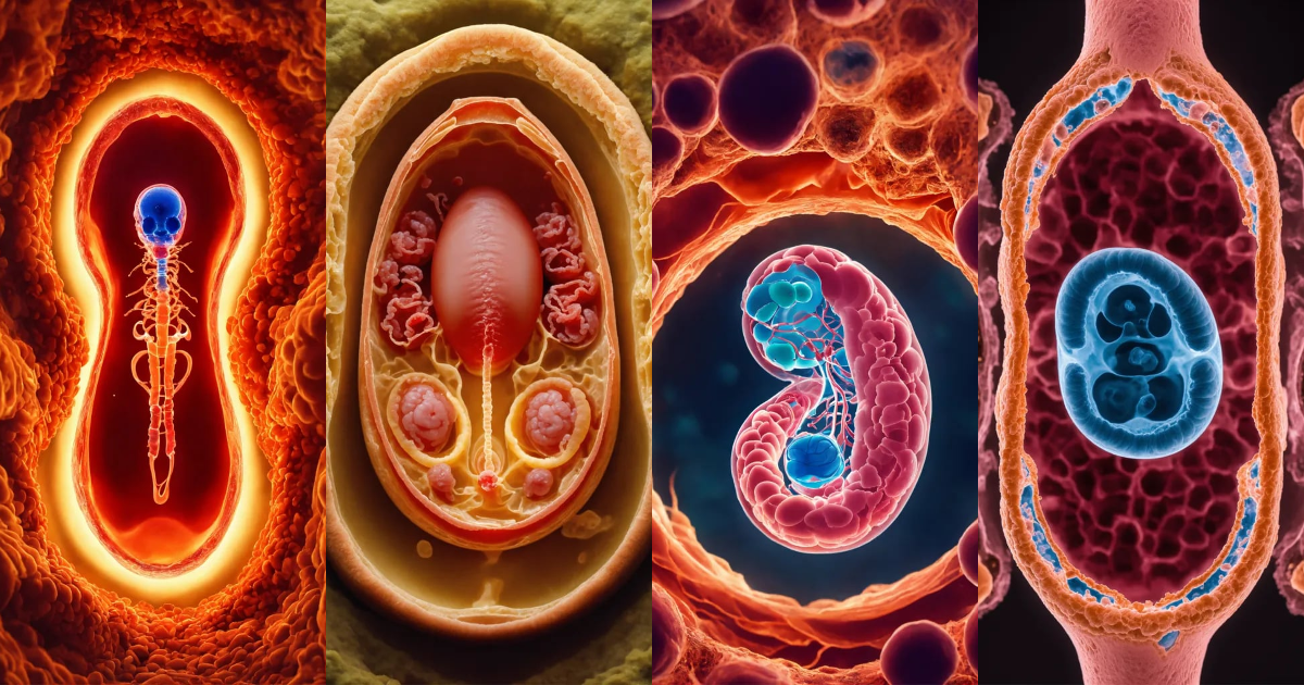 Lexica - A human embryo in the womb
