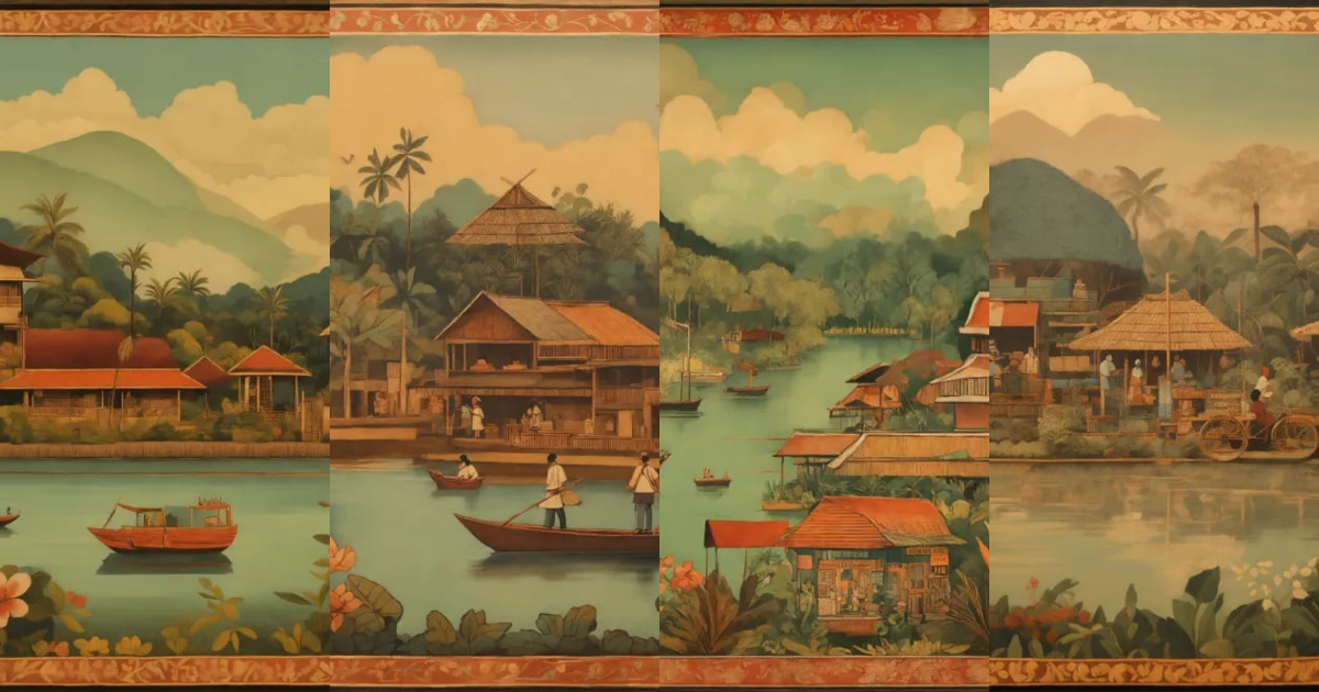 Lexica - Indonesian folk art, Industrial Revolution, vintage modern ...