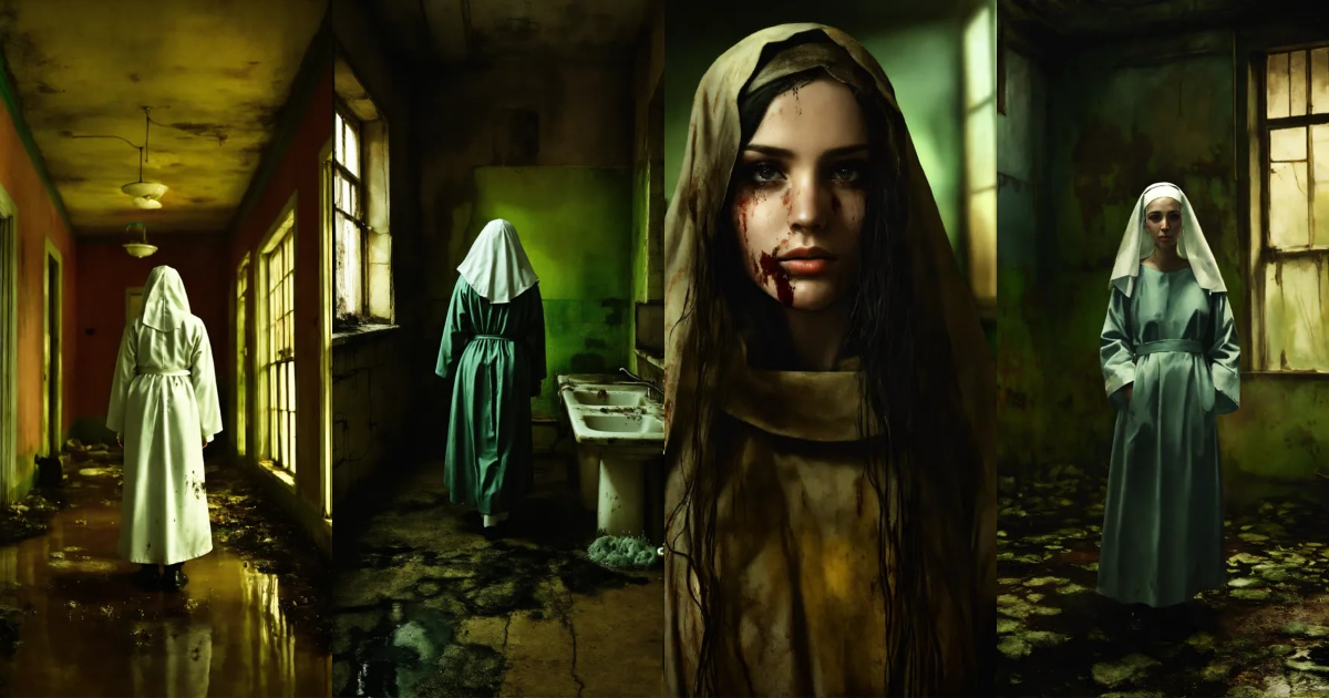 Lexica - , Photo realistic,, eery,, dark, moldy, doctor, dirty water ...