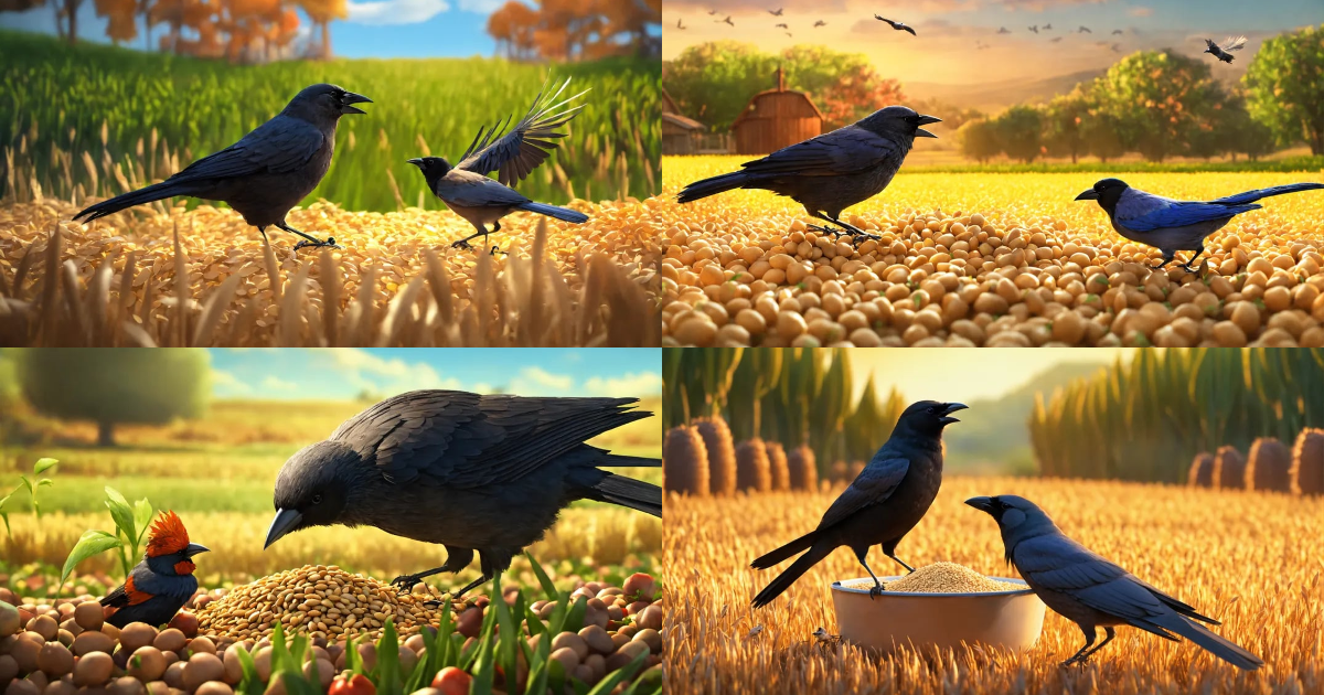 Lexica - "Visualize the sparrow and the crow agreeing to sow grain in a ...
