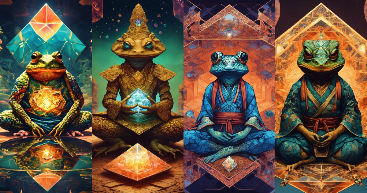 Lexica - Diamond Toad That is Samurai warrior that is meditating in a ...