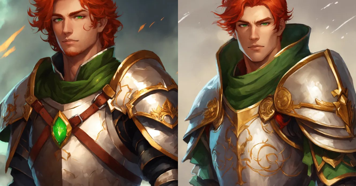 Lexica - A handsome paladin of the god of storms wearing armor with ...
