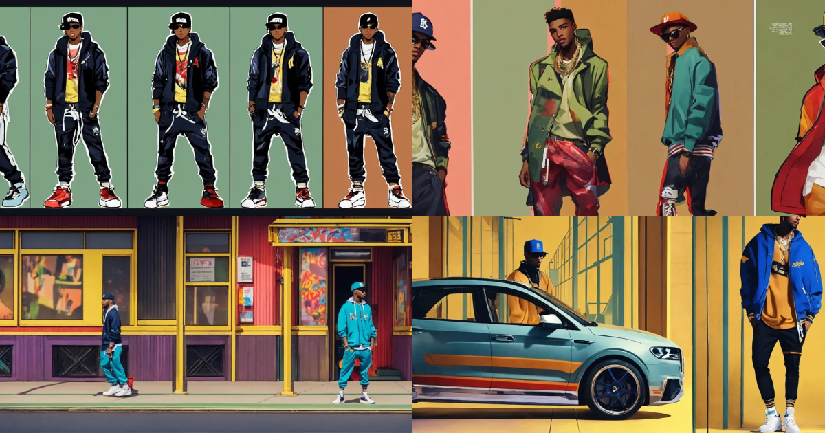 Lexica - A stylish male with Swagger, Channeling Hip-Hop Vibes full body