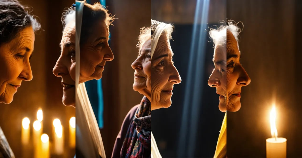 Lexica - Two women, a 99-year-old Jewish lady with lateral faces and a ...