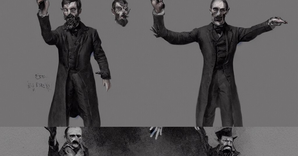 Lexica - Evil victorian man with his hand up, controlling people like a ...