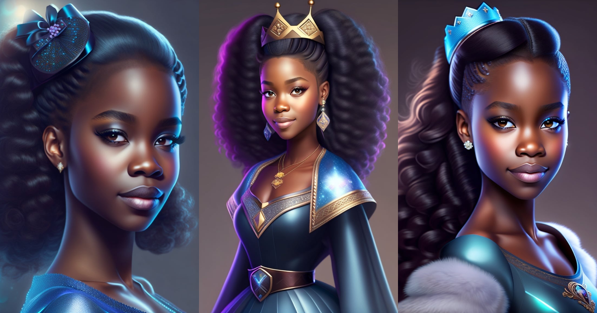 Lexica - A black princess, with characteristics of princess Elsa from ...