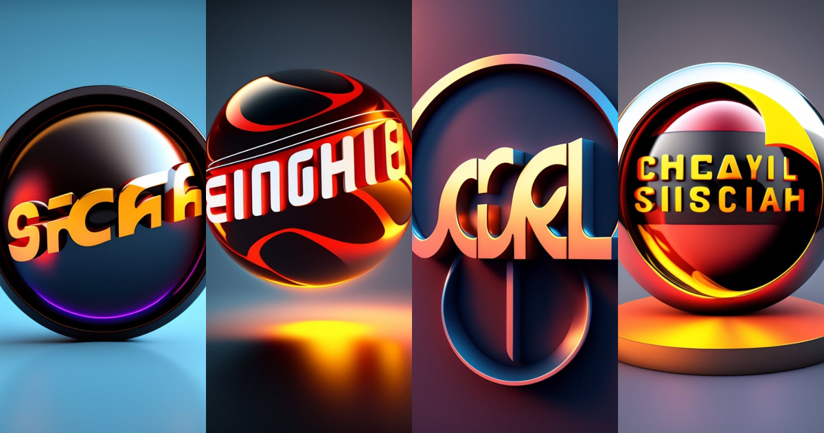 Lexica - Speech bubble, render cinema 4d, logotype