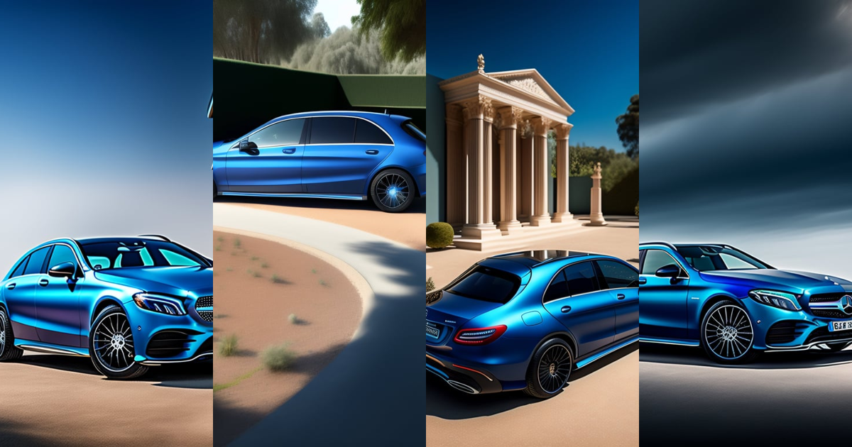 Lexica - Mercedes azul espectral clase c 200