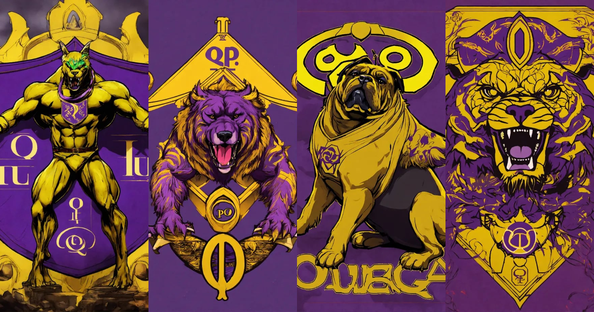 Lexica - Omega Psi Phi Q Viscous monster Presa Canary Mastiff anime symbol