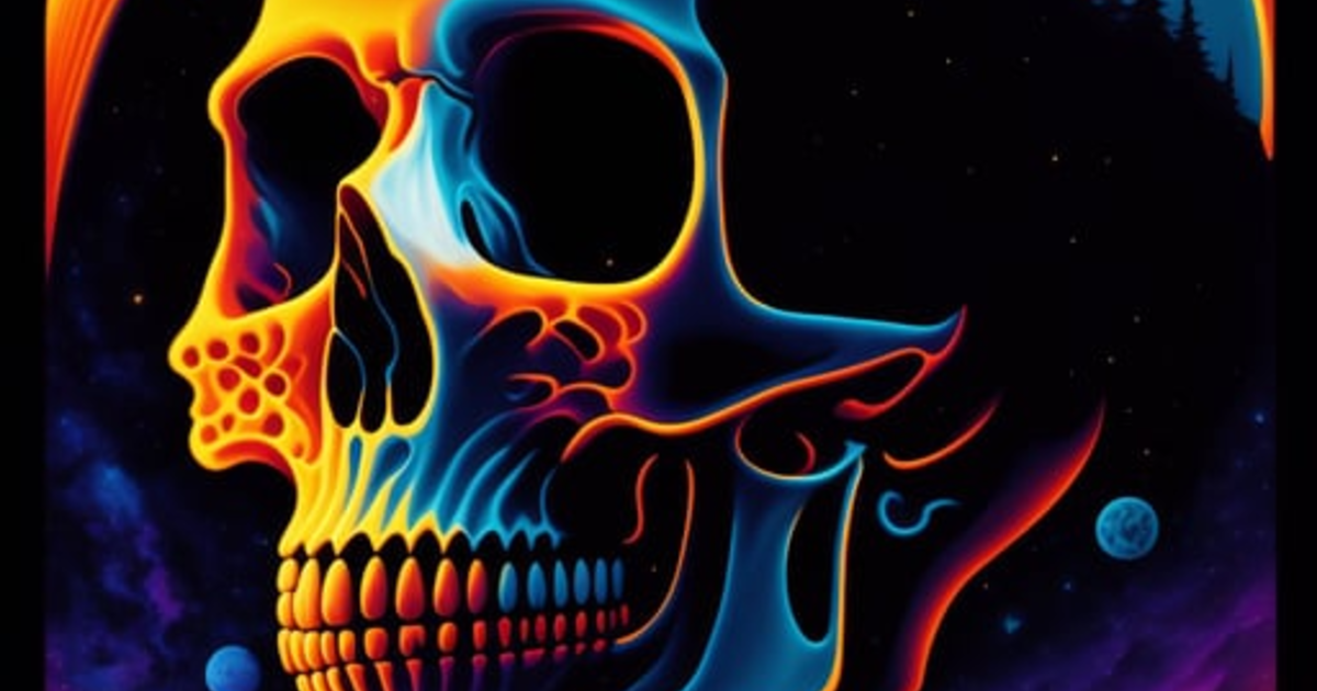 Lexica - Ngc 3132 melting mysterious skull landscape by Casey Weldon ...