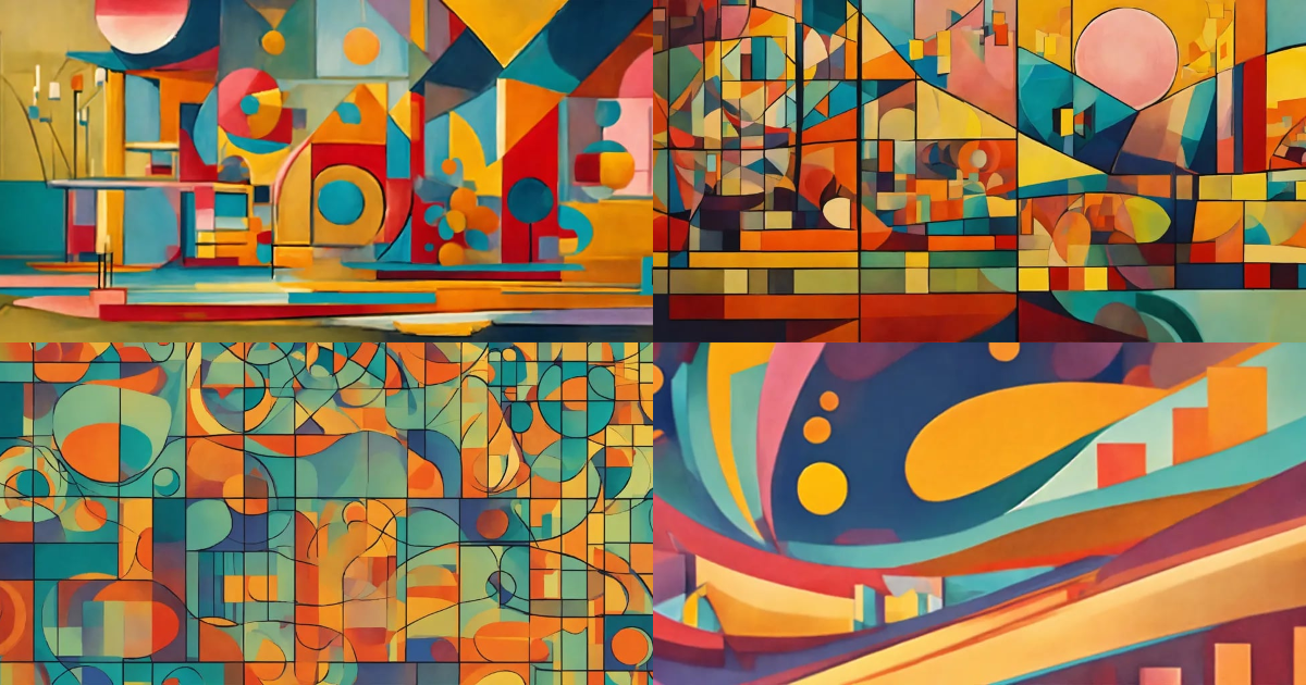 Lexica - Abstract design and minimalist of Whimsical Enchantment cubist ...