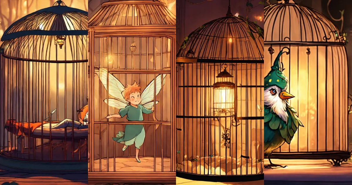 Lexica - Cartoon fairy taie style image castle room light fairy man in ...