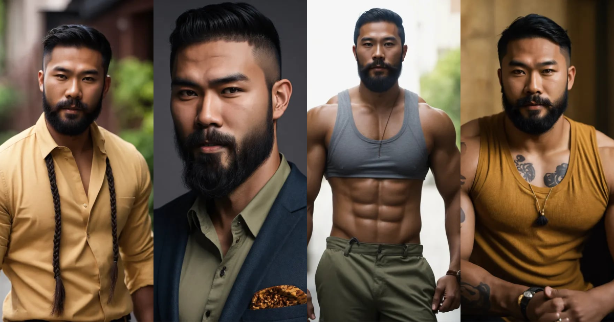 Lexica - Dark-skin Asian man in his late 30s Broad muscular build Well ...